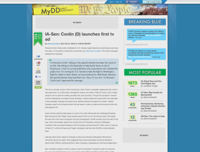 Old – Political Blog Site Design by Evan Samek on Dribbble