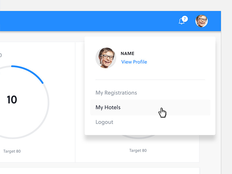 Profile Menu by Andy Ratz on Dribbble