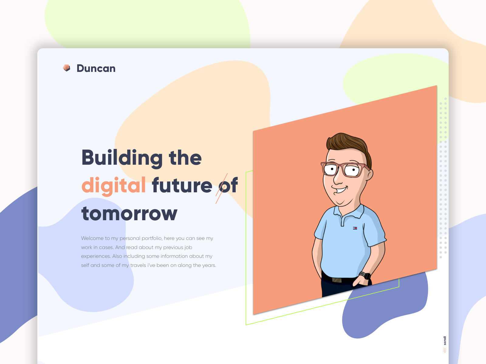 Personal website by Duncan Heffron on Dribbble