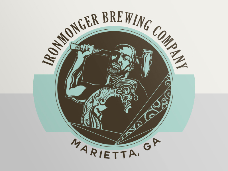 Ironmonger Brewing Co Blacksmith Illustration by Grace Groover on Dribbble