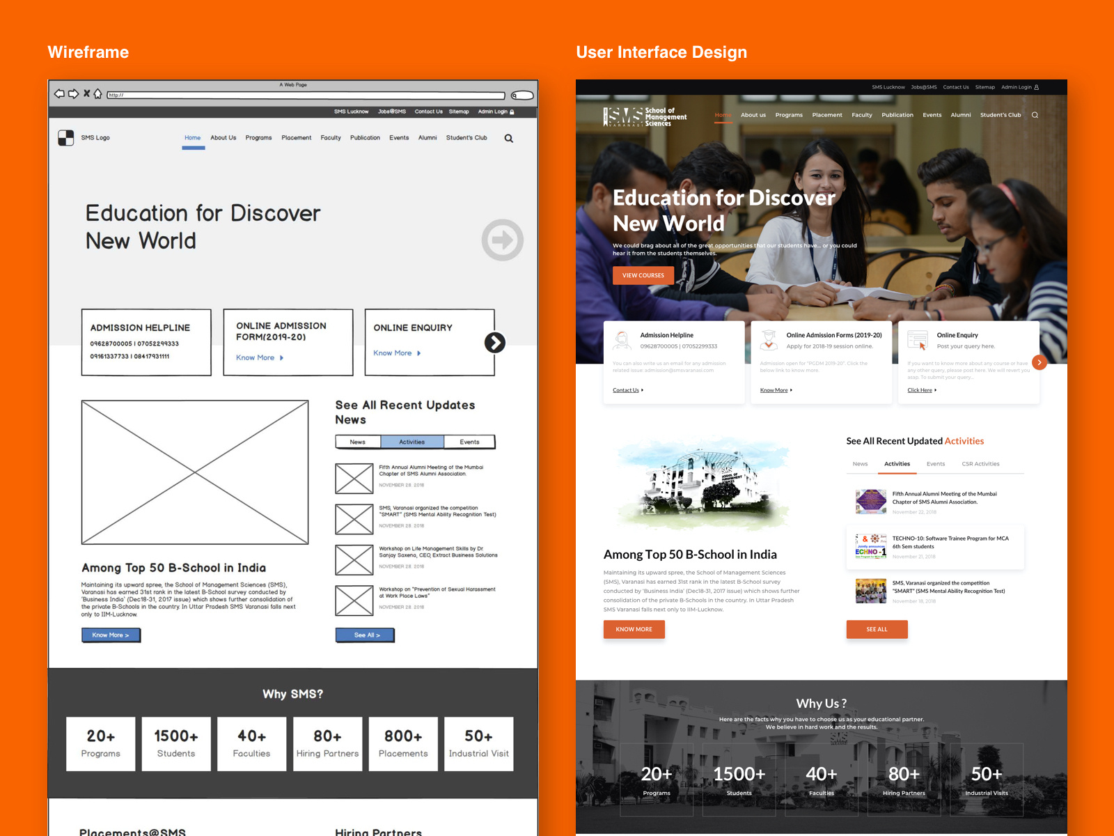 College Website by Abhishek Soni on Dribbble