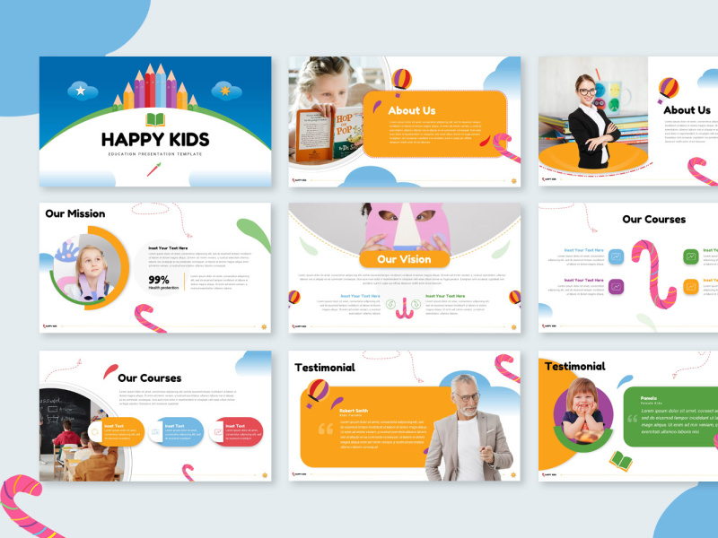 Happy Kids - Education Presentation Template by SlideStack on Dribbble