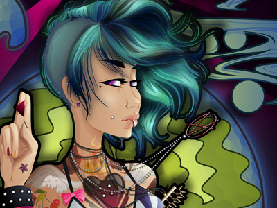 Punk Nouveau Mermaid by Asher Benson on Dribbble