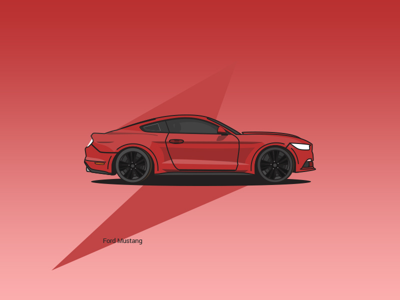Ford Mustang illustration...!!! by AMEE on Dribbble