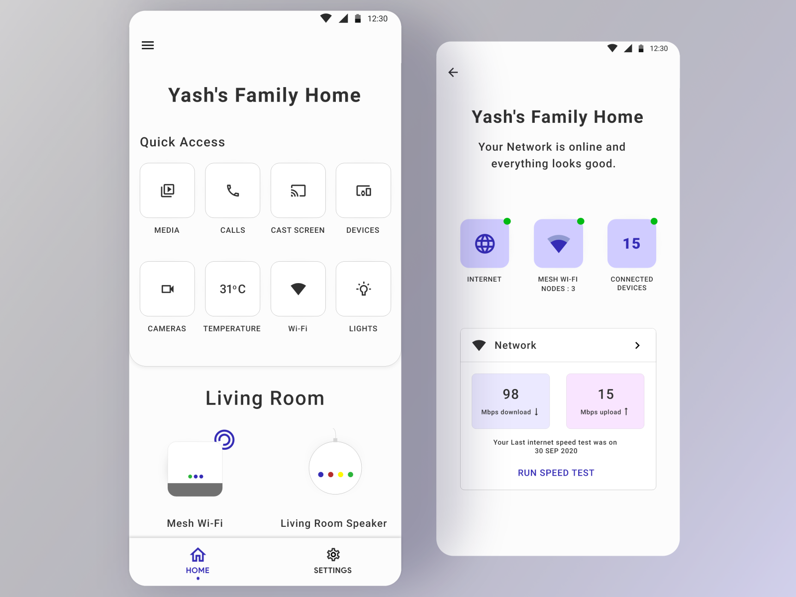 Daily UI Challenge #21 Home Monitoring Dashboard by Yash Desai on Dribbble