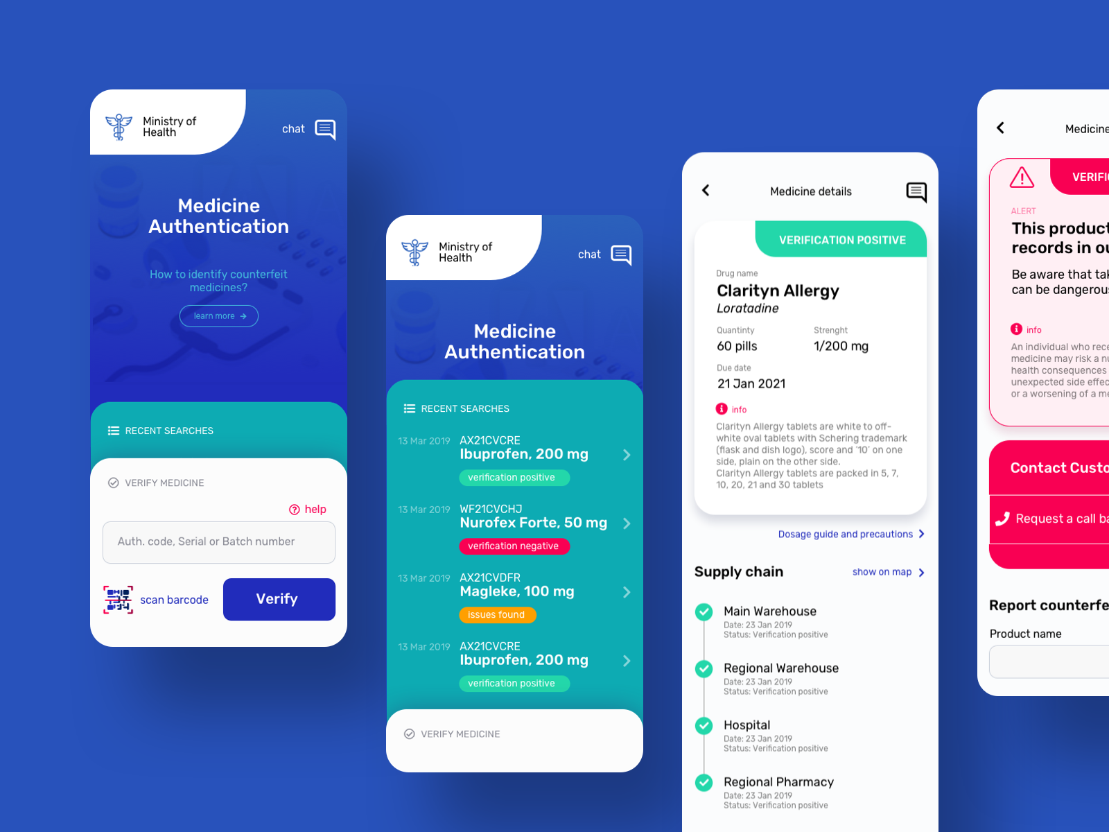 Medicine Authentication App by Michał Dorosz on Dribbble