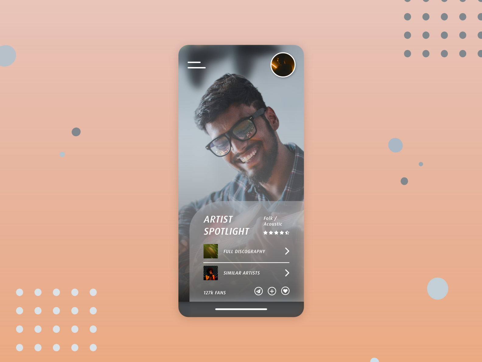 Artist Profile - Music Streaming App UI by Matthew Weits on Dribbble