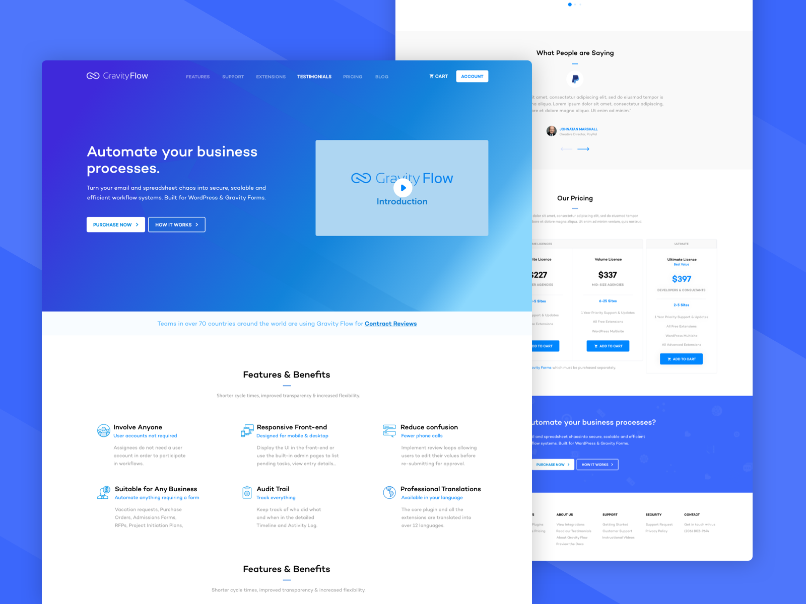 GravityFlow - Website Design Overview by Stelian Subotin on Dribbble
