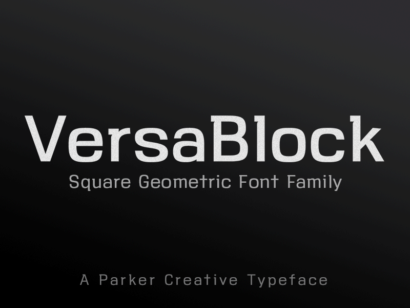VersaBlock Geometric Sans Serif by Alan Parker on Dribbble