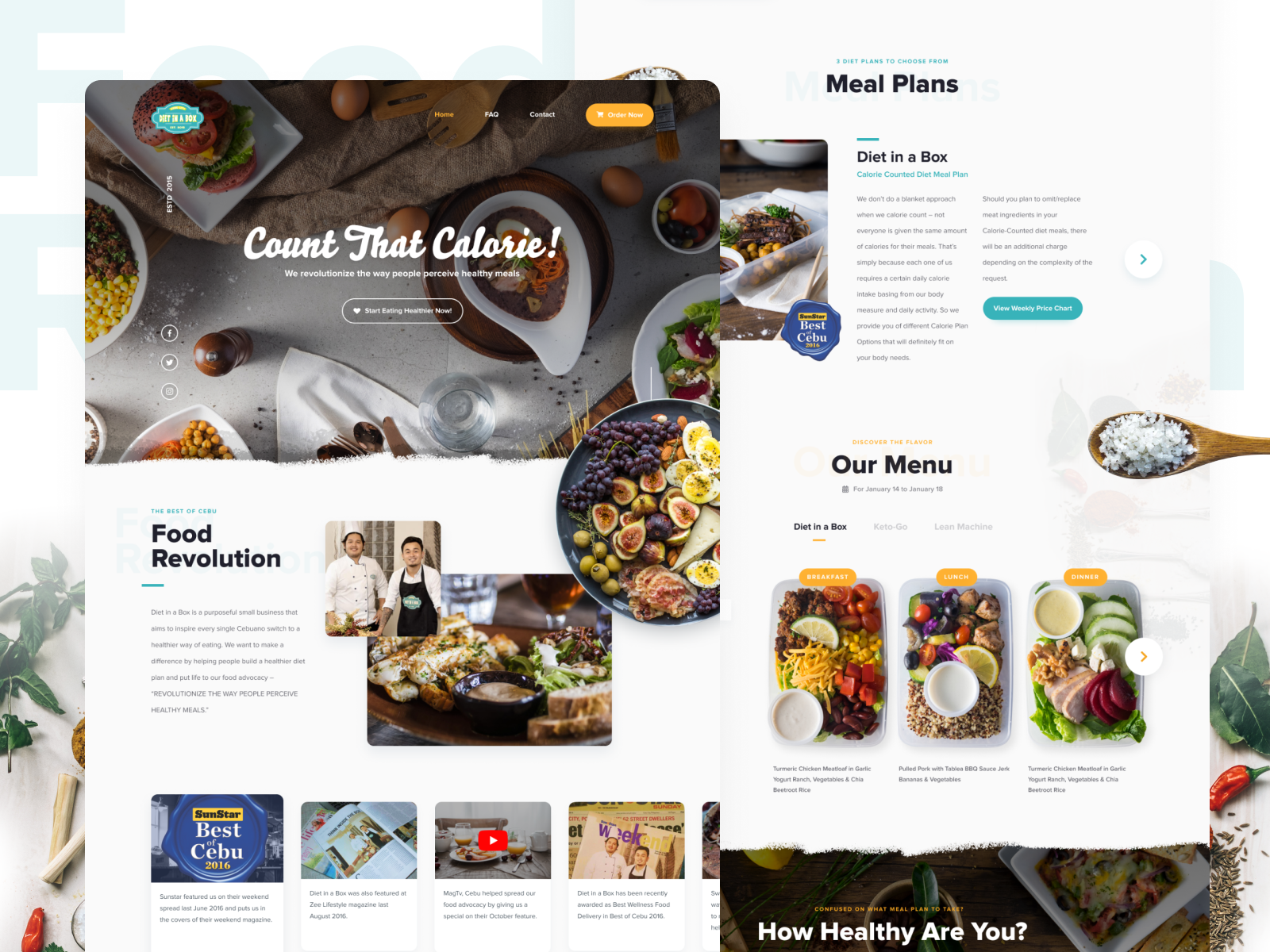 Diet in a Box - Homepage Design by Francis Alturas for Abstract Digital ...