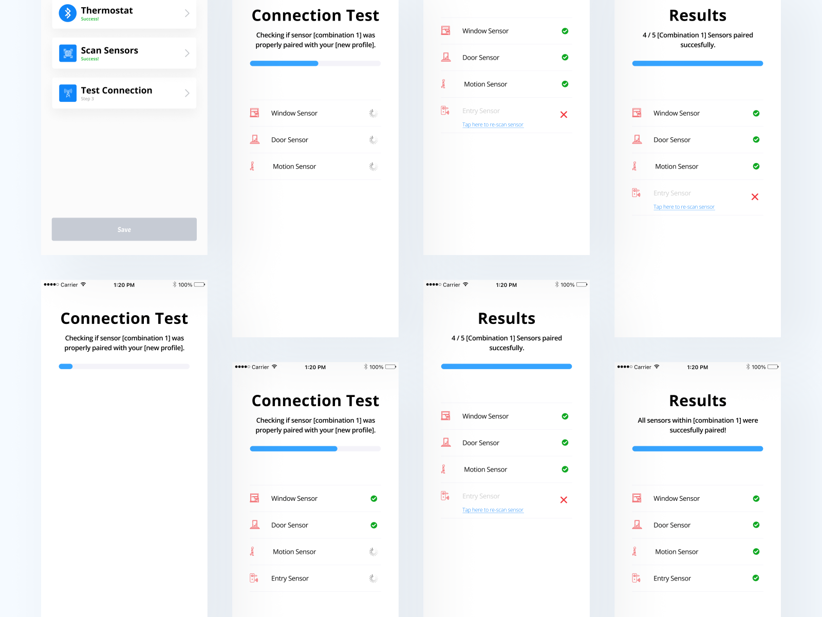 Connection test - Universal Electronics mobile app by 24 Hour Designs ...