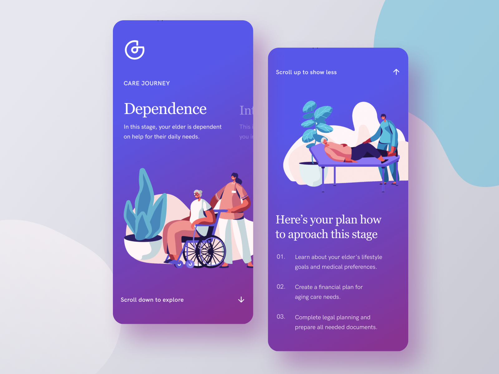 Elderly care application by Daniel Tkachenko on Dribbble