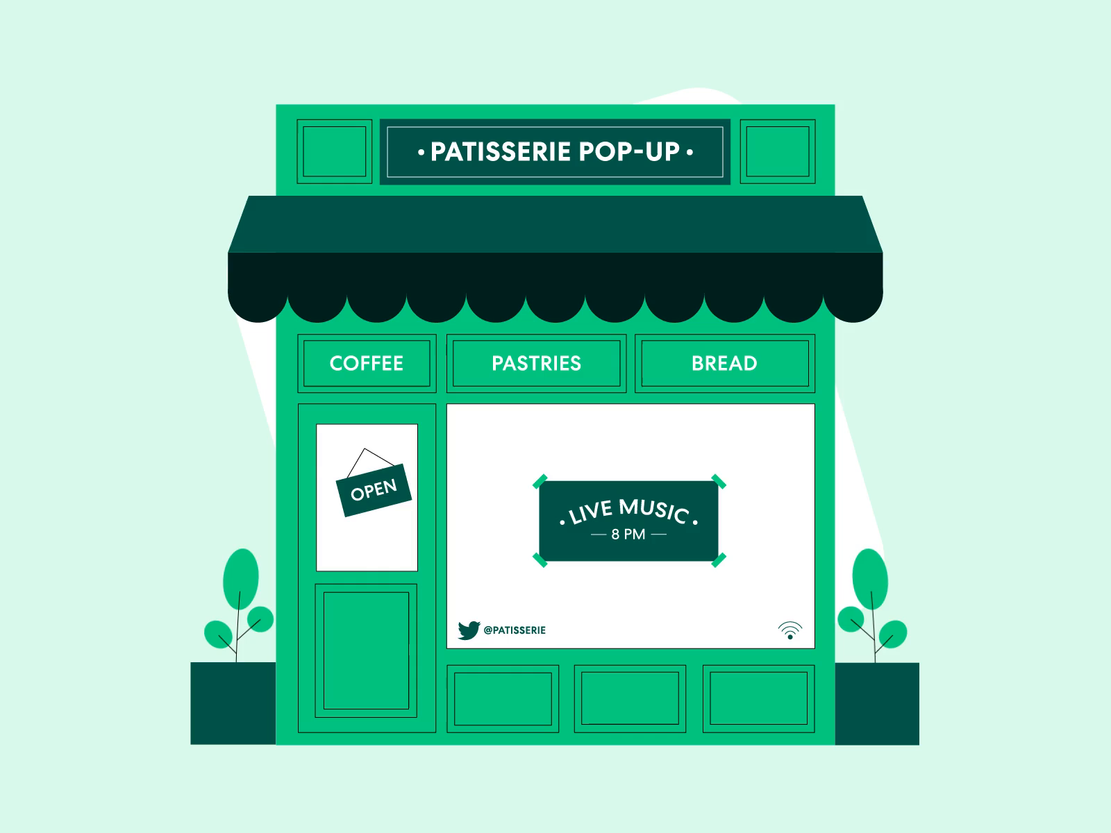 Pop-Up Shop Animation by Kirbie Koonse for Siege Media on Dribbble