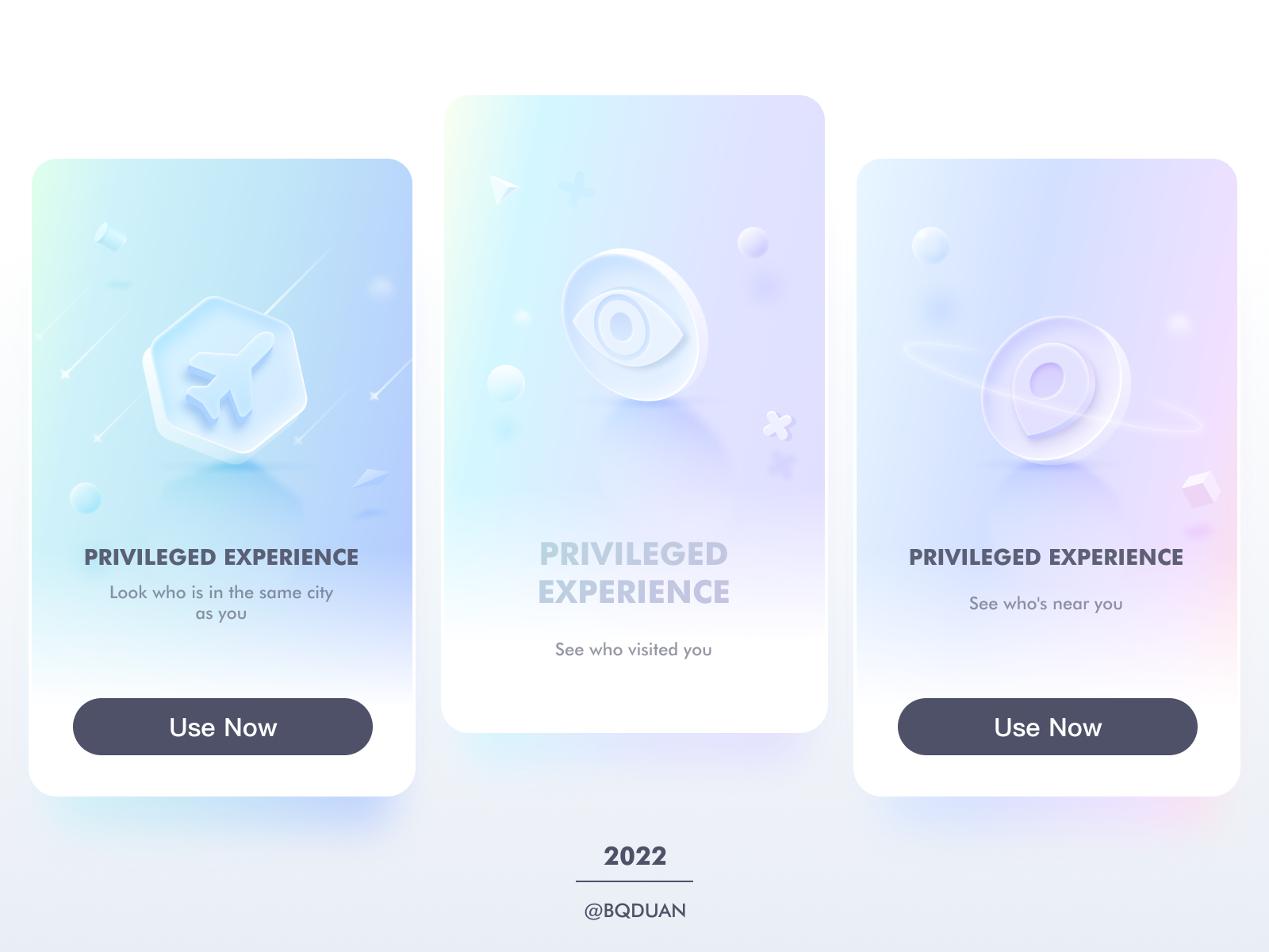 Privilege Experience Card by B. Q. Duan on Dribbble