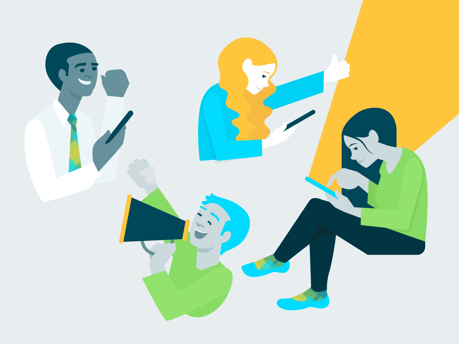 Texting Campaign Characters by Anna Stenger on Dribbble