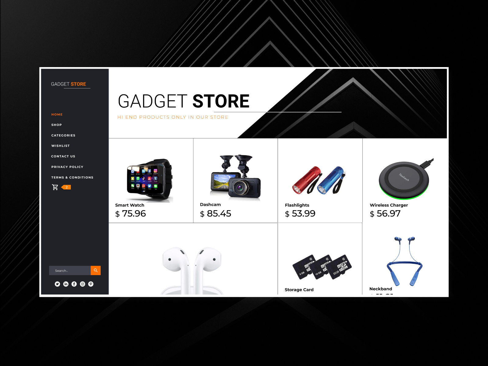 Gadget store - Landing page by Hovhannes Yeganyan on Dribbble