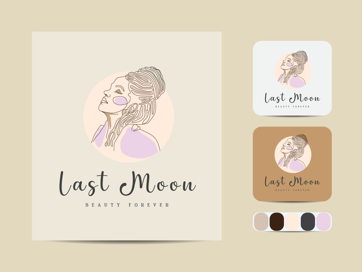 Last moon line art logo by MD SAZZAD ISLAM SHOHAG on Dribbble