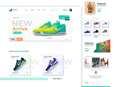 Shoes Website Templet Modern Style Design by MD SAZZAD ISLAM SHOHAG on ...