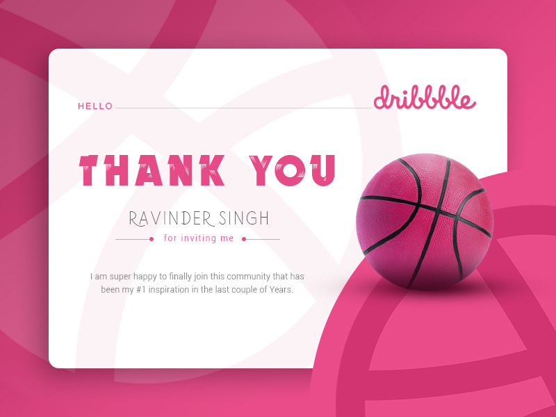 Hello Dribbble! by Ravitej on Dribbble