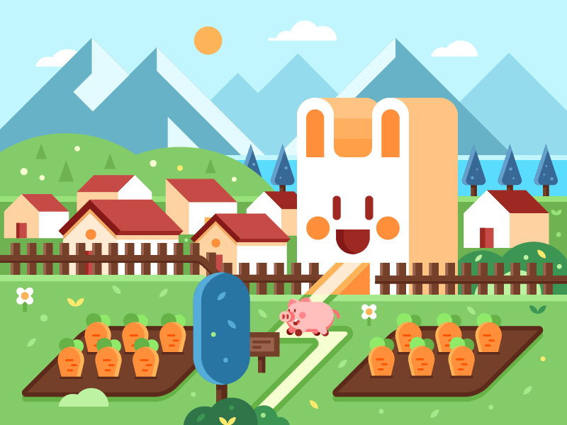 Rabbit Village by mrbunny on Dribbble
