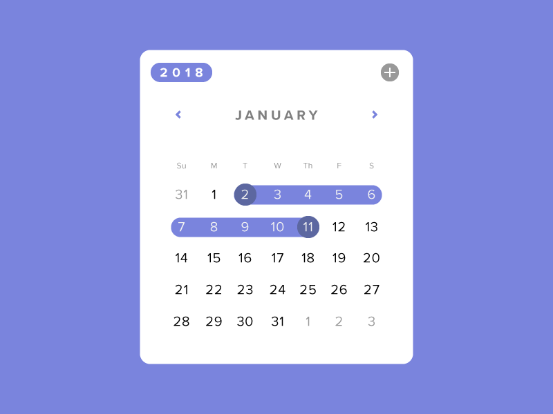 Daily Ui Challenge 080 Date Picker By Will Flourance On Dribbble