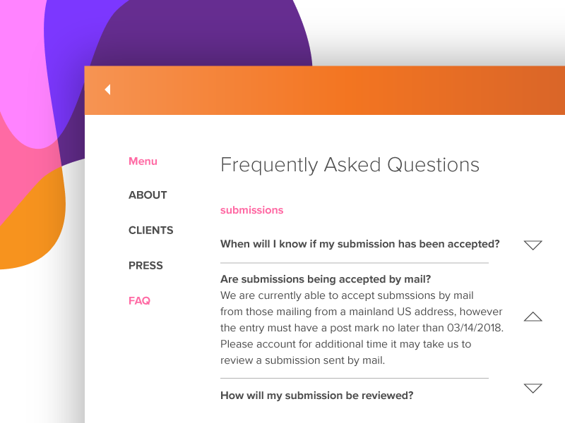 Daily Ui Challenge 092 - FAQ by Will Flourance on Dribbble