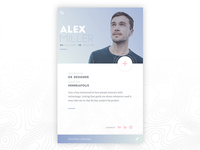 Profile Card by Turner Zajac on Dribbble
