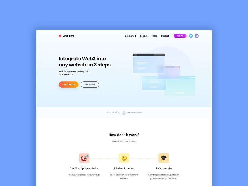 Web3 Landing page by Noa Zippora on Dribbble