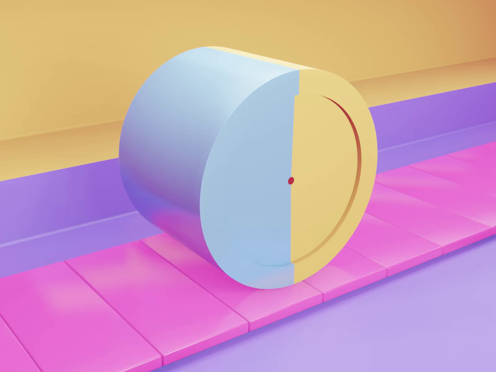 Rolling cylinder loop animation 3D by Anazzurro NFT Studio on Dribbble