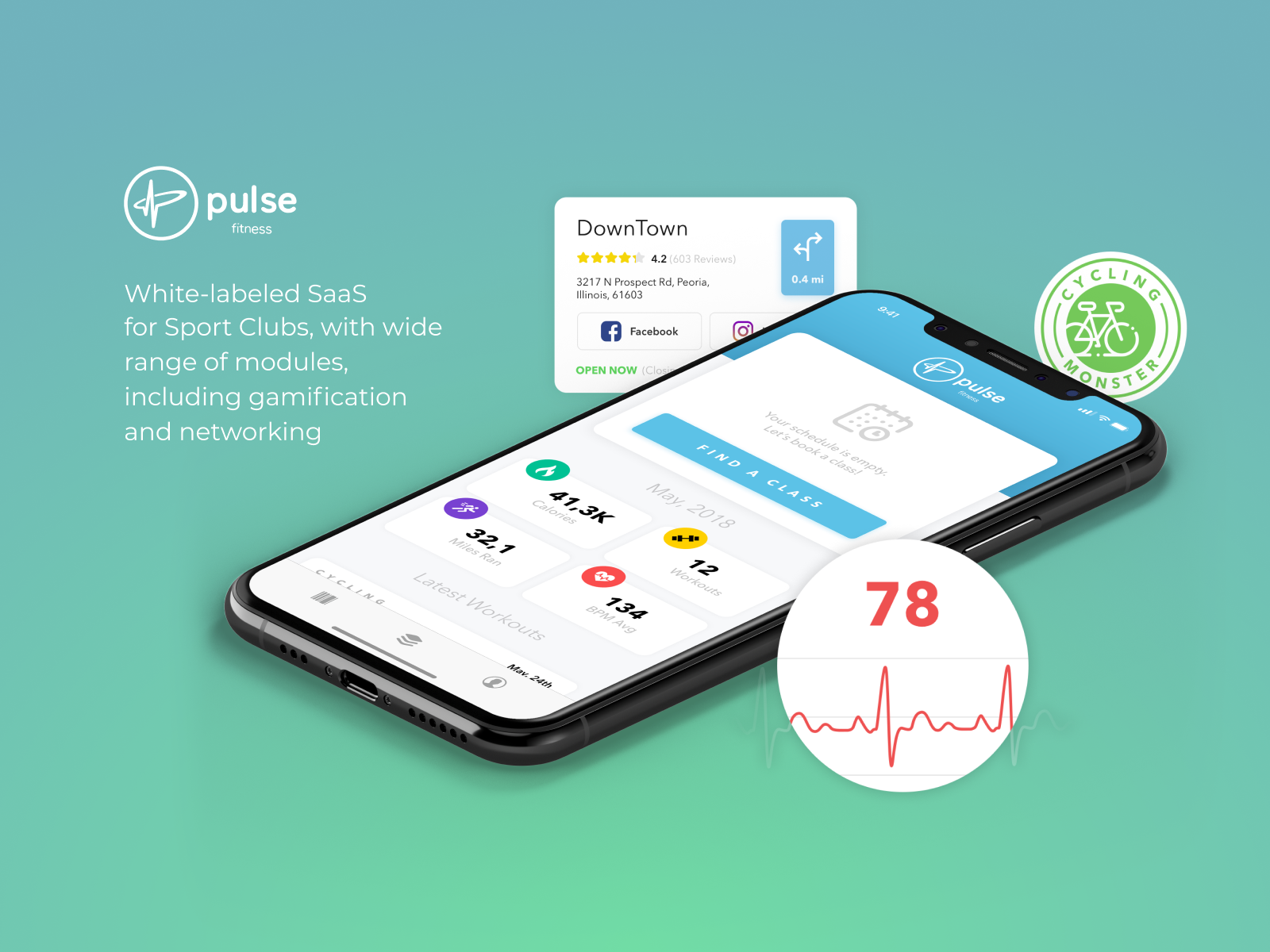Pulse Fitness by Roman Savchuk on Dribbble
