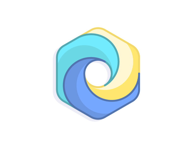 Hexagonal Beach Wave by Robin Schwarz on Dribbble
