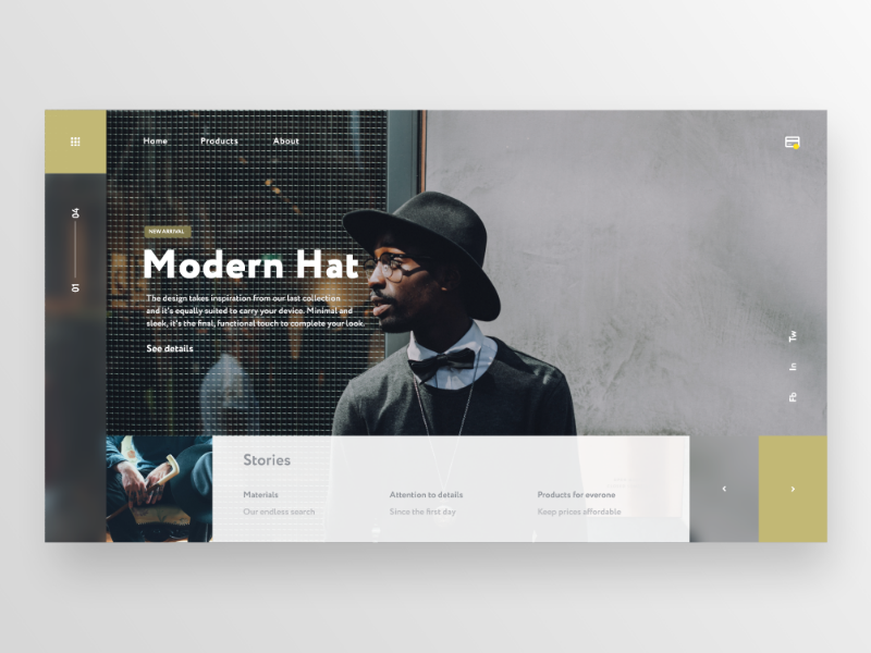 Hat Shop Website by Anton Pronin on Dribbble
