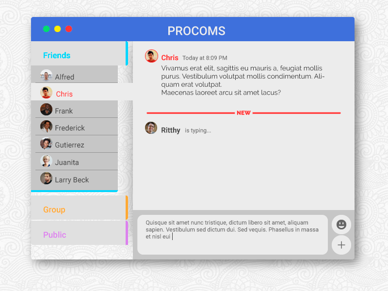 Daily UI 013 Direct Messaging by Yoshio Tsuda on Dribbble