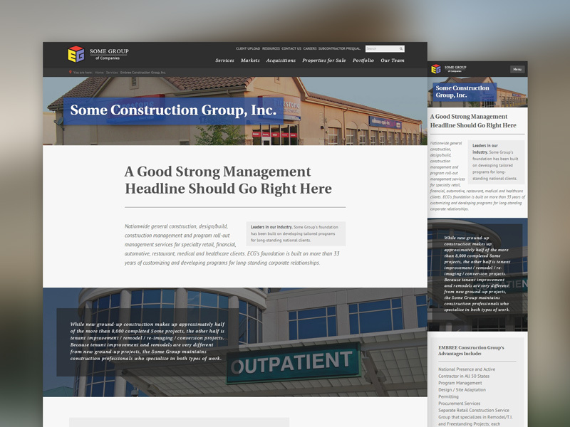 Group of Companies Website by Roadwork Rah on Dribbble