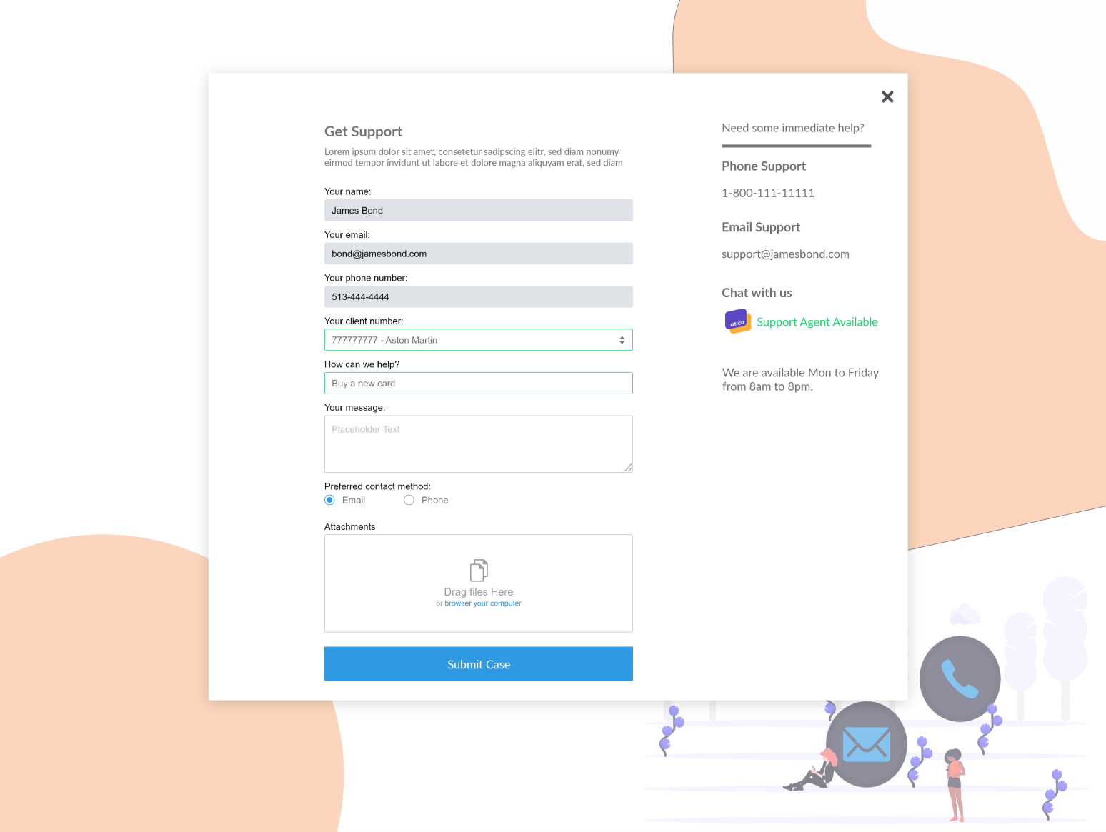 Get Support Web Form by Theo Denanyoh on Dribbble
