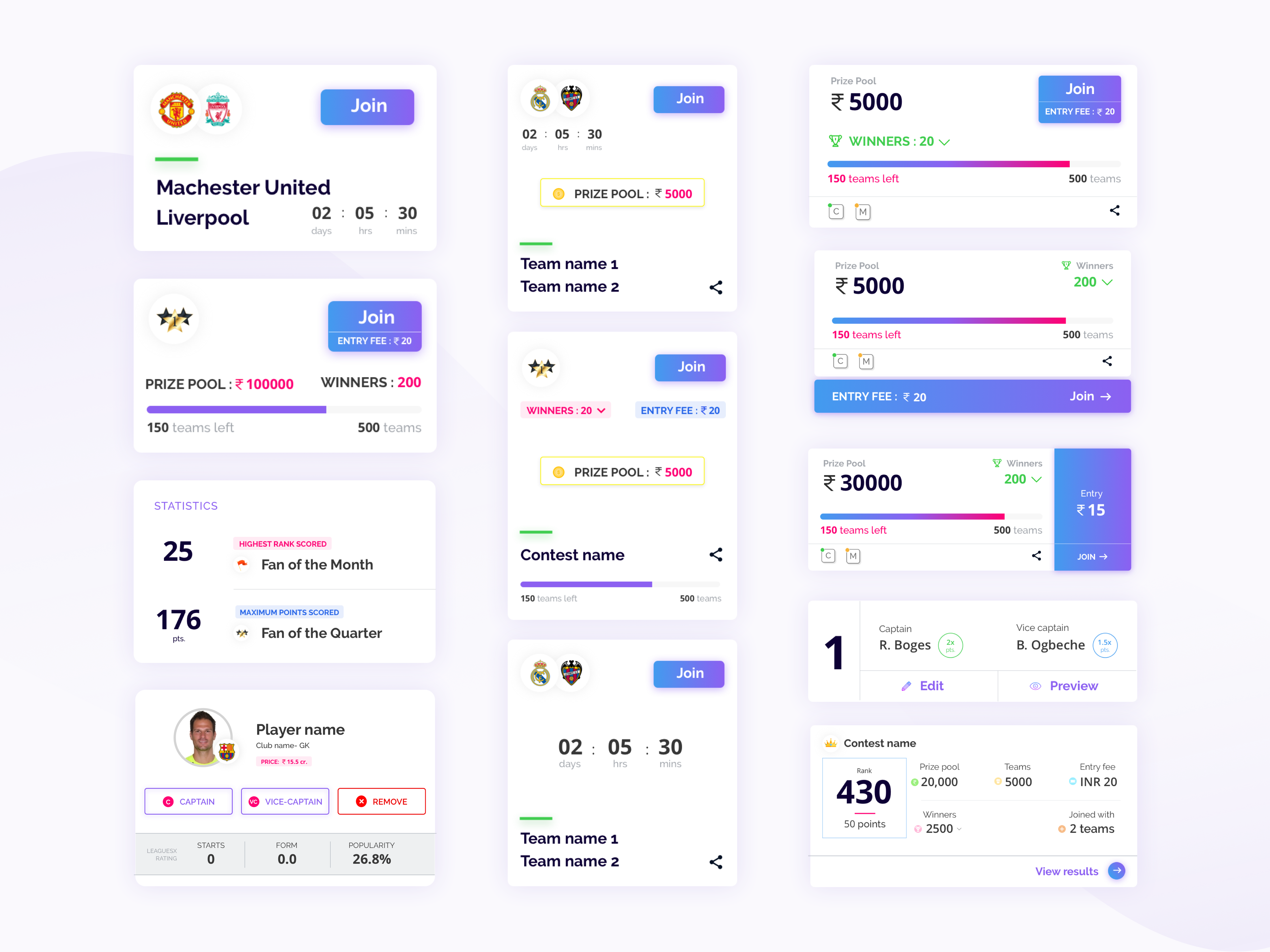 Dribbble - cards.png by Tripti Gupta