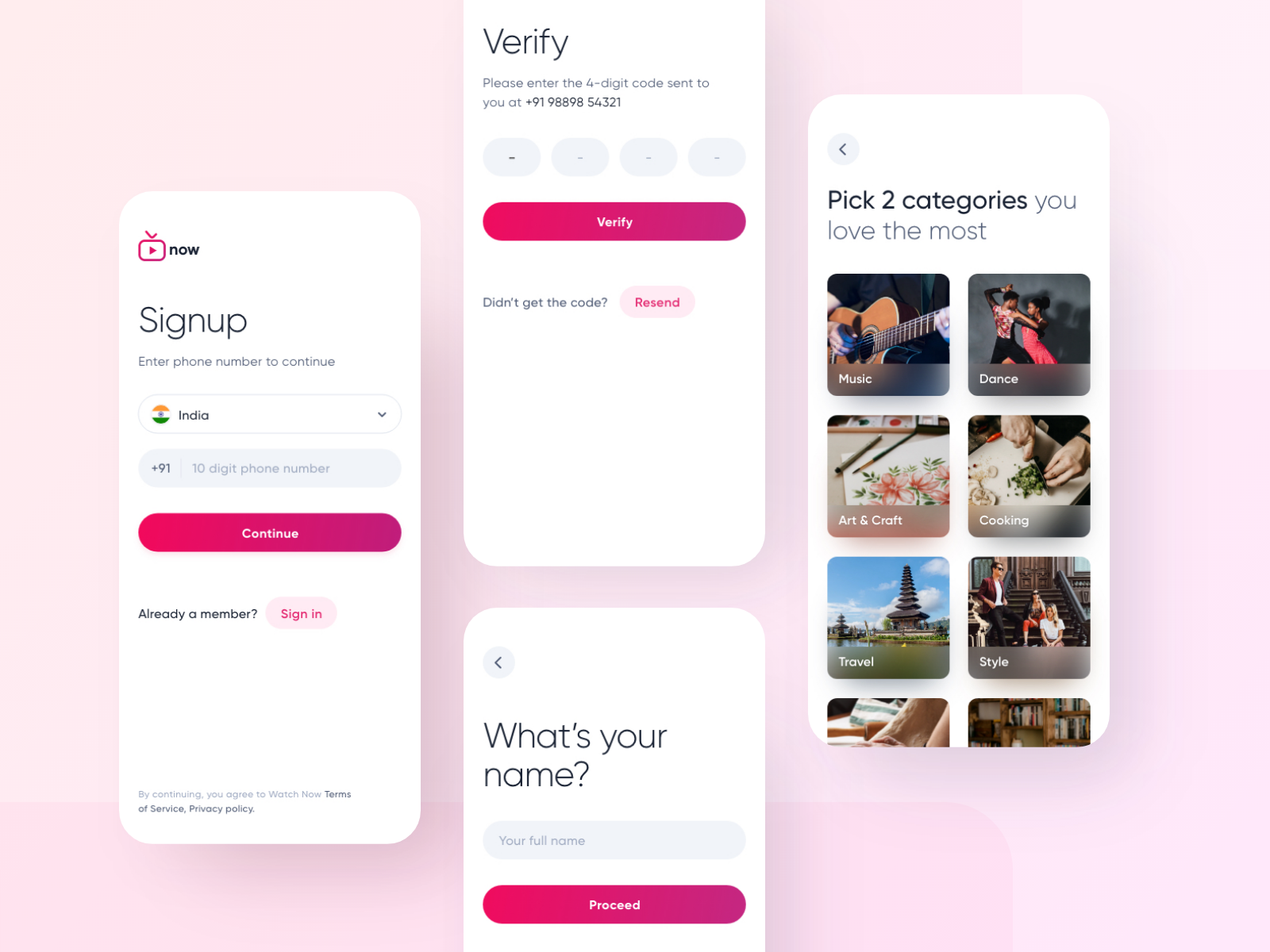 Simple mobile sign up form by Anmol Arora on Dribbble