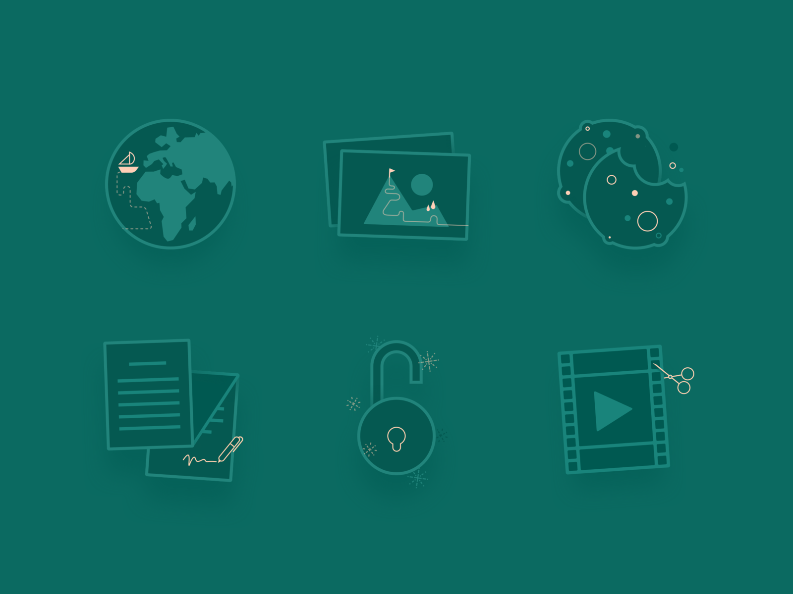 Illustrated icons by Marian Vijverberg on Dribbble