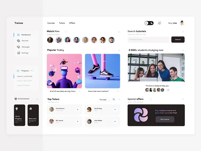 Student Dashboard designs, themes, templates and downloadable graphic ...