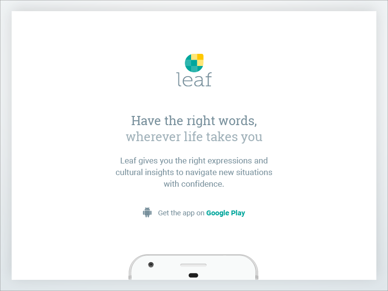 Leaf - homepage by Philip Seifi on Dribbble