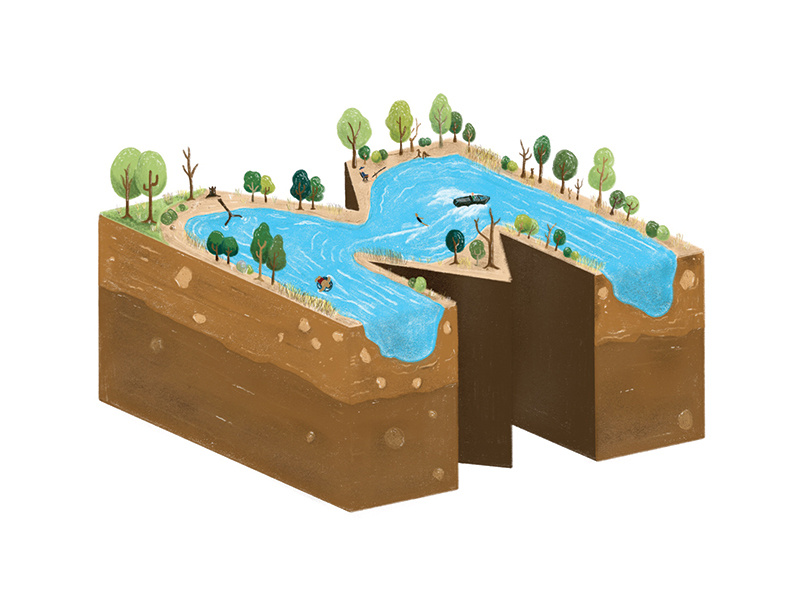 The Murray River by Caylan Goring on Dribbble