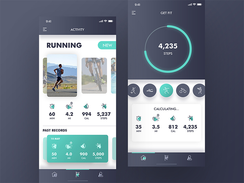 Fitness tracker App by Khushboo Rathod on Dribbble