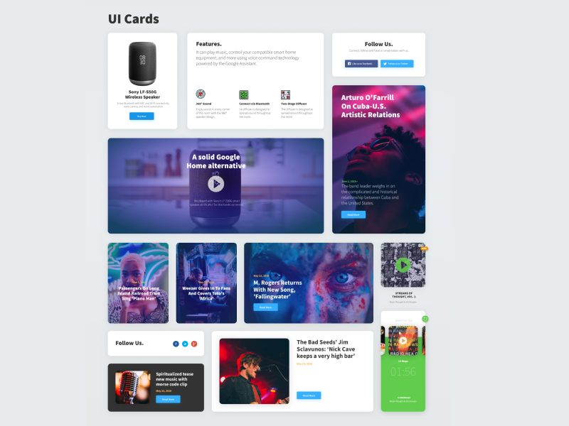 Ui Cards by Chukwudi Ogbonnaya on Dribbble