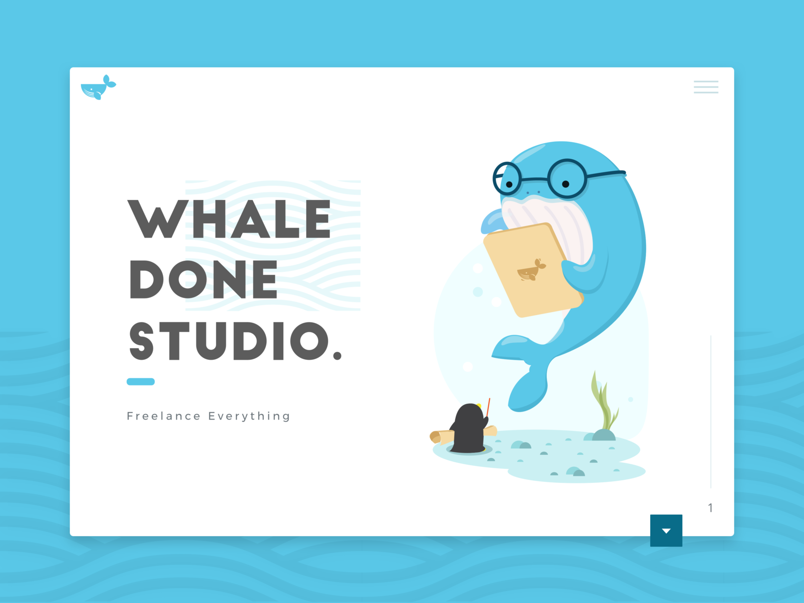Whaledone Studio Website ! by MR.Penguin on Dribbble