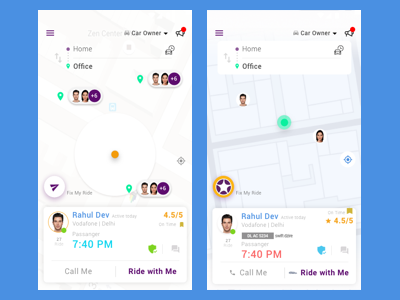 Car Pool App by Nd kumar on Dribbble