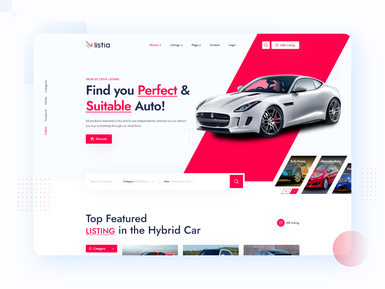 Listia - Car Listing UI Design by ThemeLooks Ltd. on Dribbble