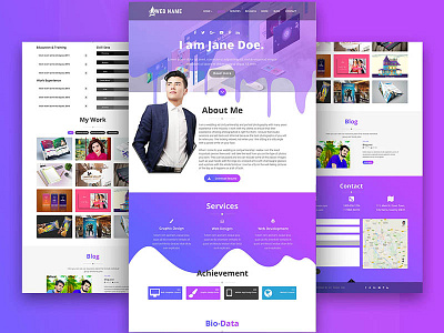 Website Template Design by Minarul Islam Jibon on Dribbble