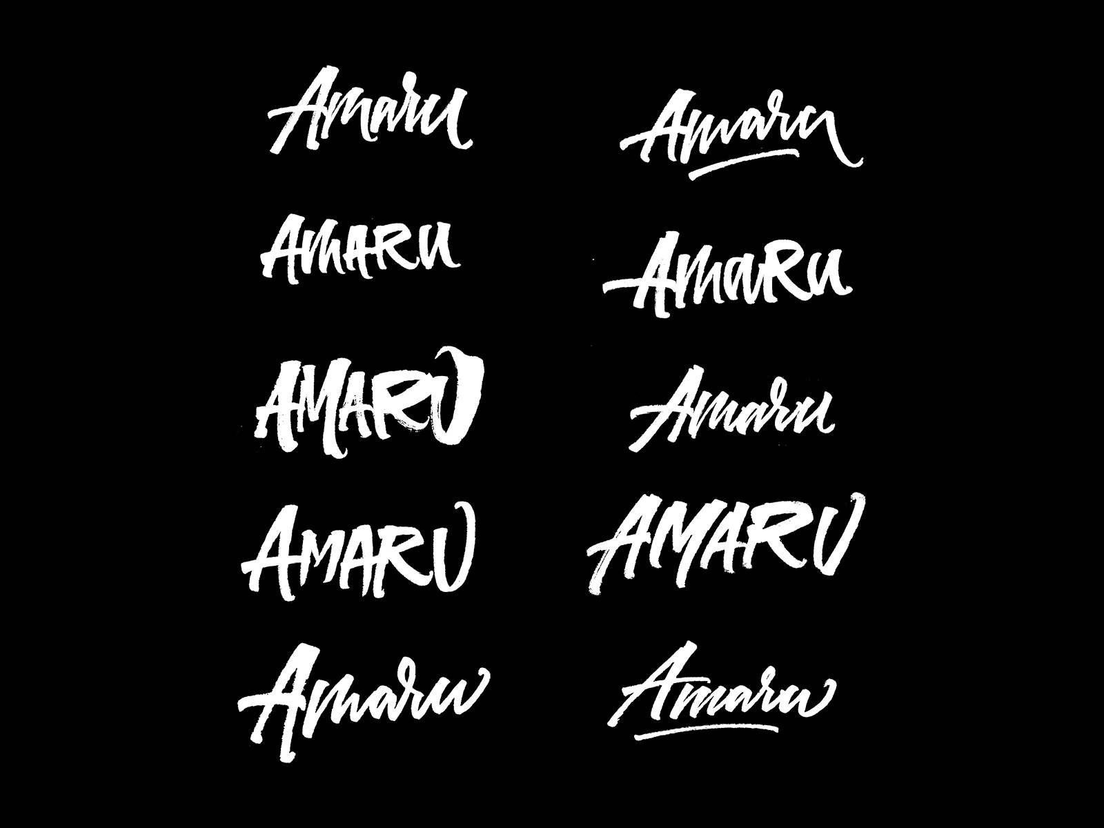 Amaru - Lettering Sketches by Facu Bottazzi on Dribbble