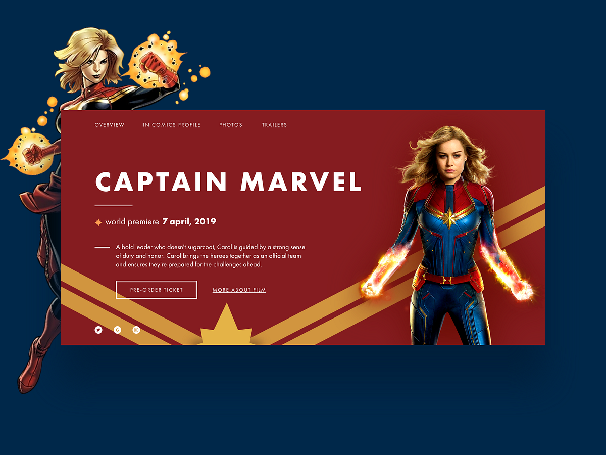Captain Marvel by Valeriy Gikharev on Dribbble