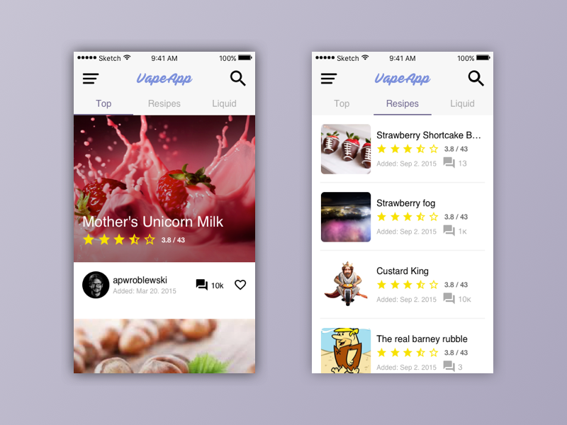 Vape App main screens by Alexey Brazhnikov on Dribbble